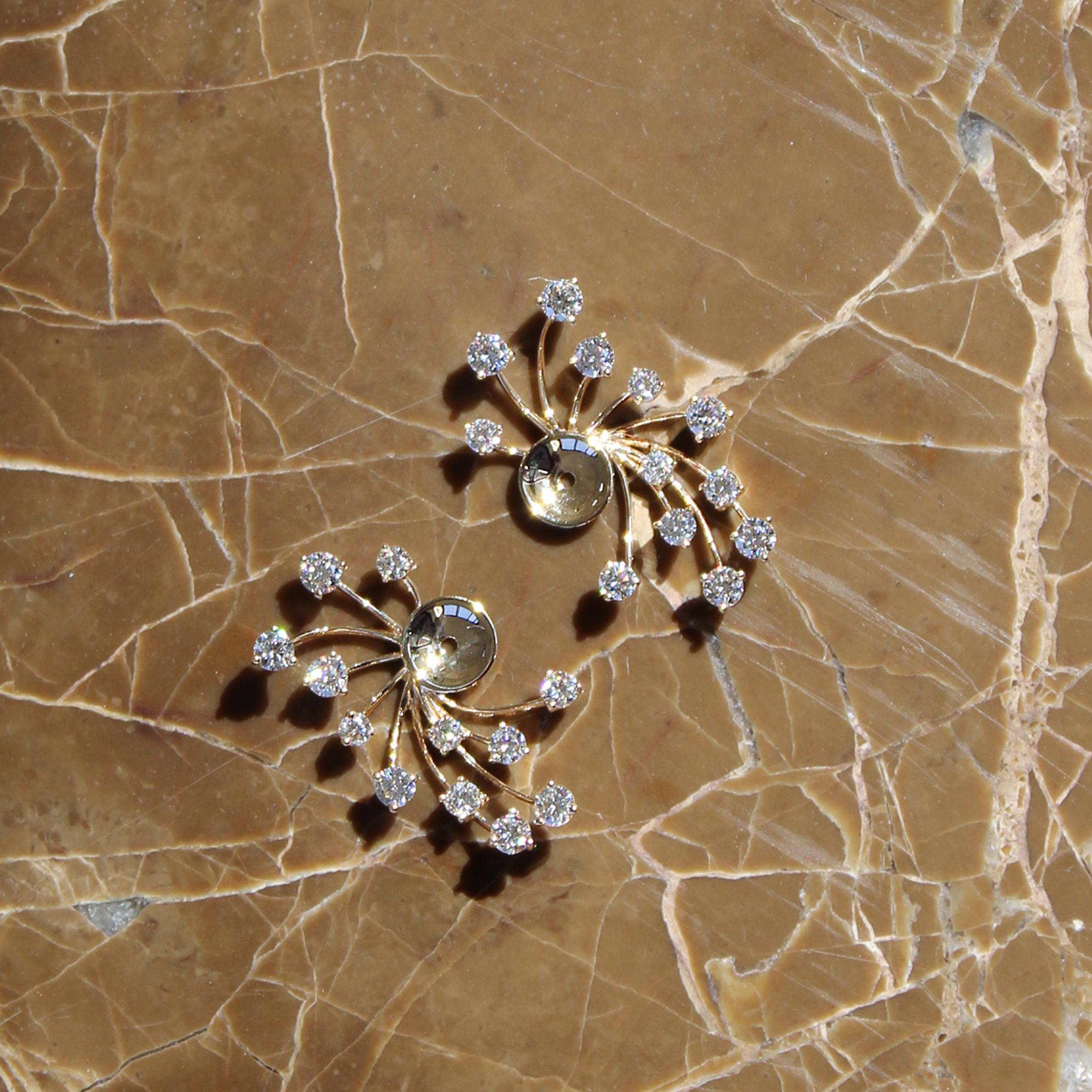 Scatter Diamond Earring Jacket » JewelryThis - Custom Jewelry