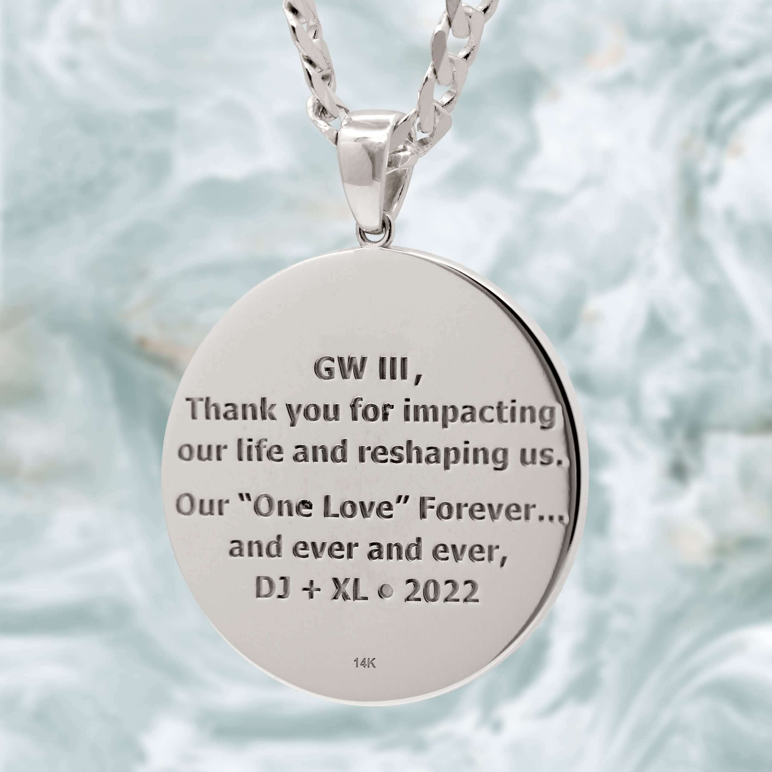 White Gold And Diamond Logo Pendant. » Custom Jewelry by Jewelrythis