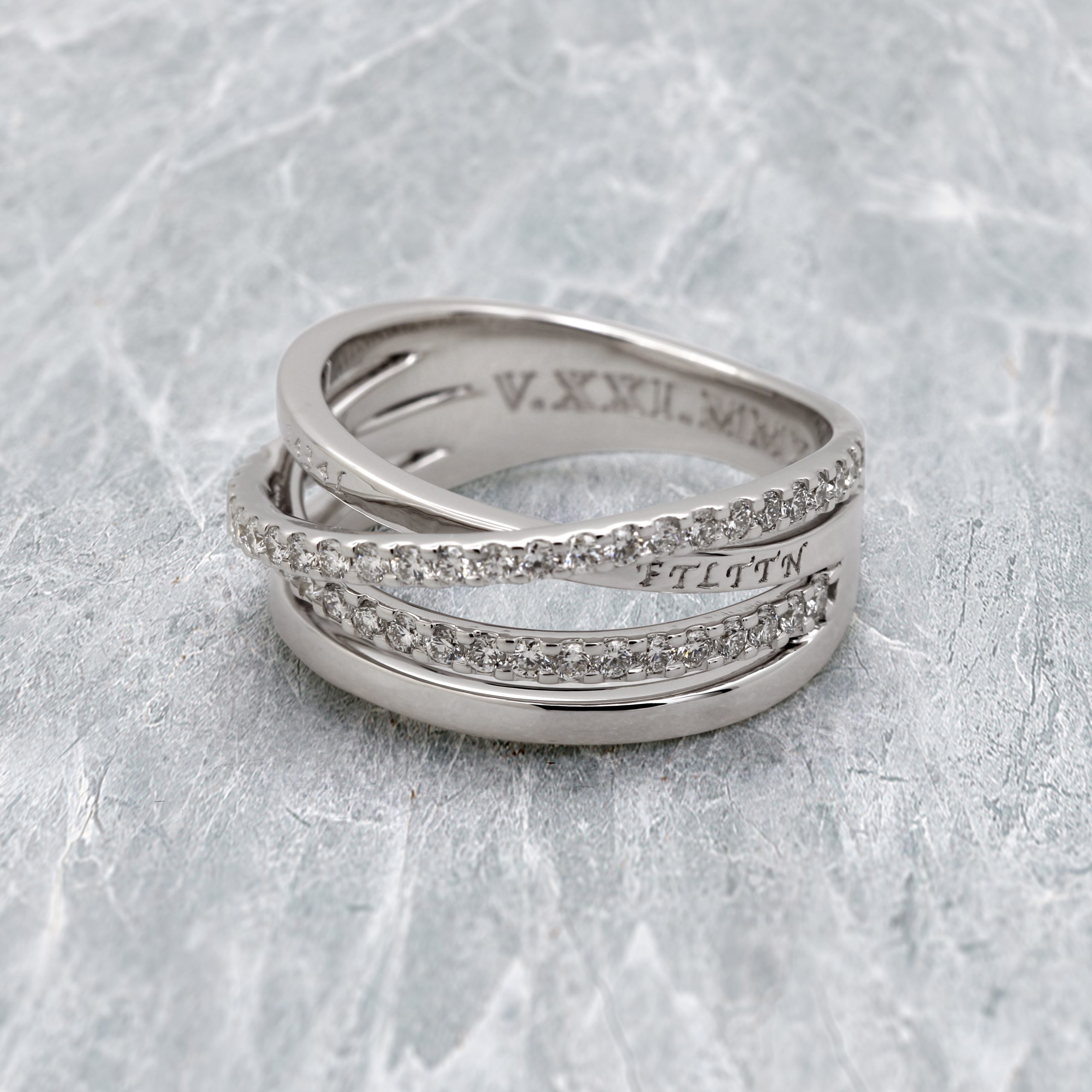 Multi-Row Wedding Ring » JewelryThis - Custom Jewelry