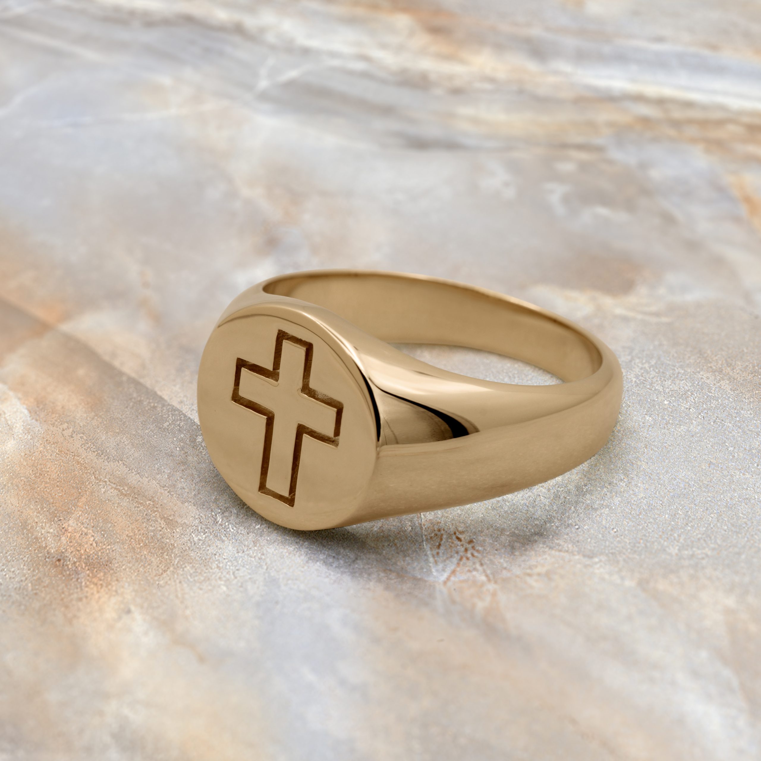 Cross Signet Ring » JewelryThis - Custom Jewelry
