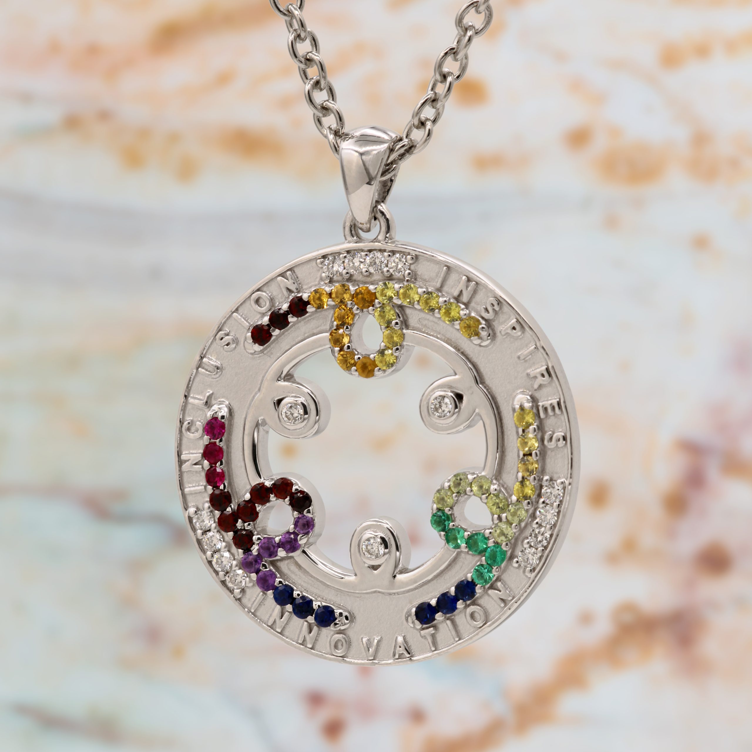 Colorful Logo Pendant » JewelryThis - Custom Jewelry