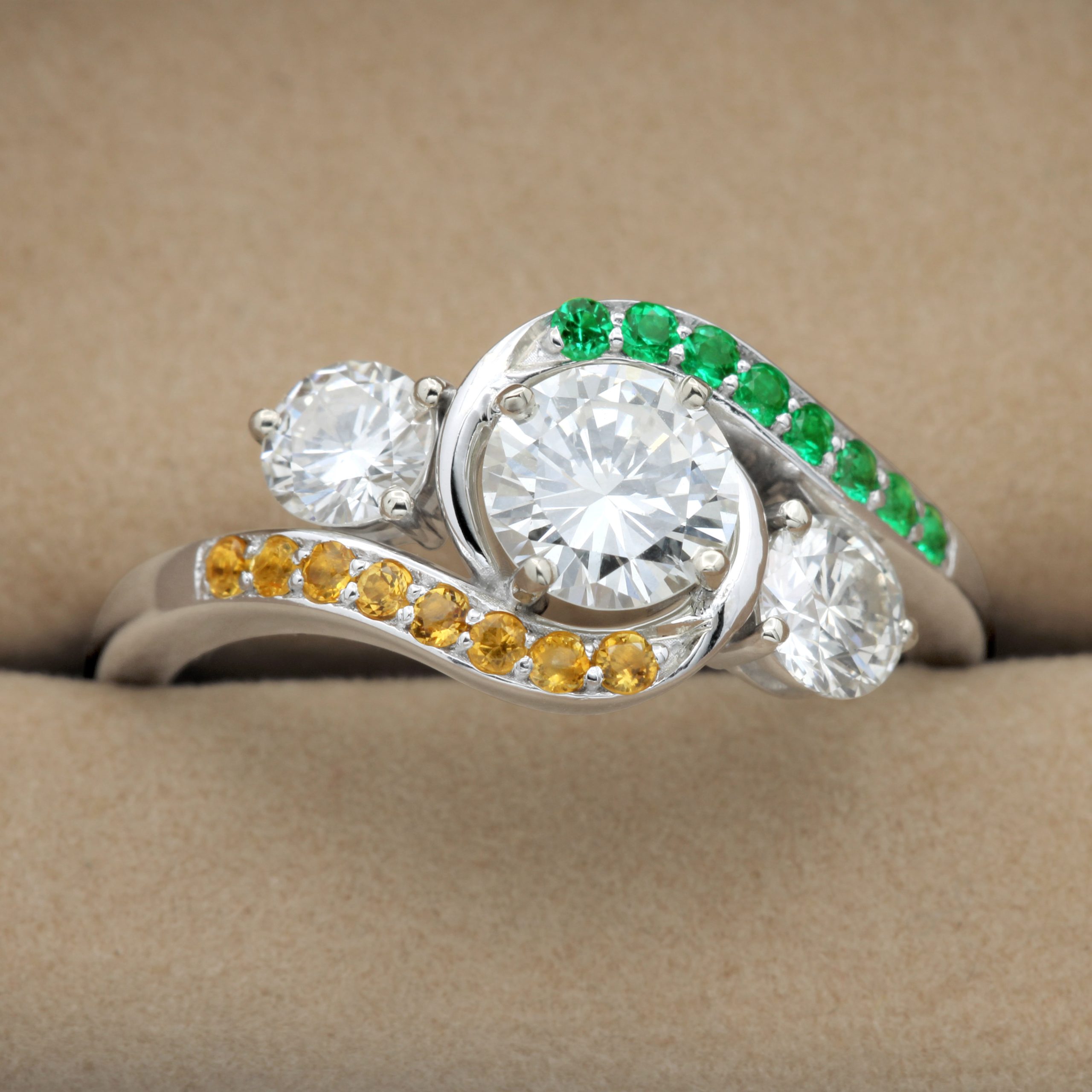 Diamond And Birthstone Ring » JewelryThis : Custom Jewelry