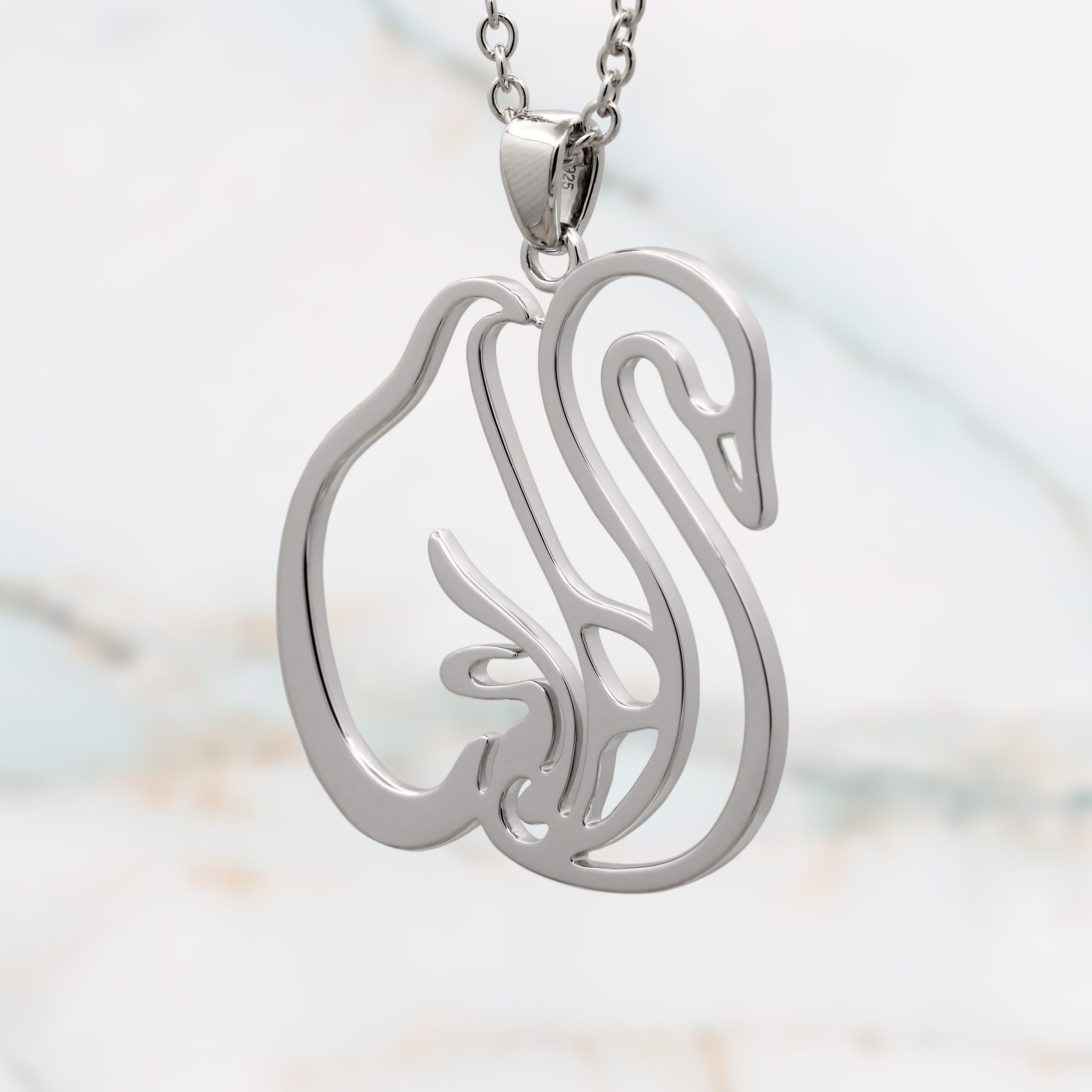Swan Lilly Pendant » JewelryThis - Custom Jewelry