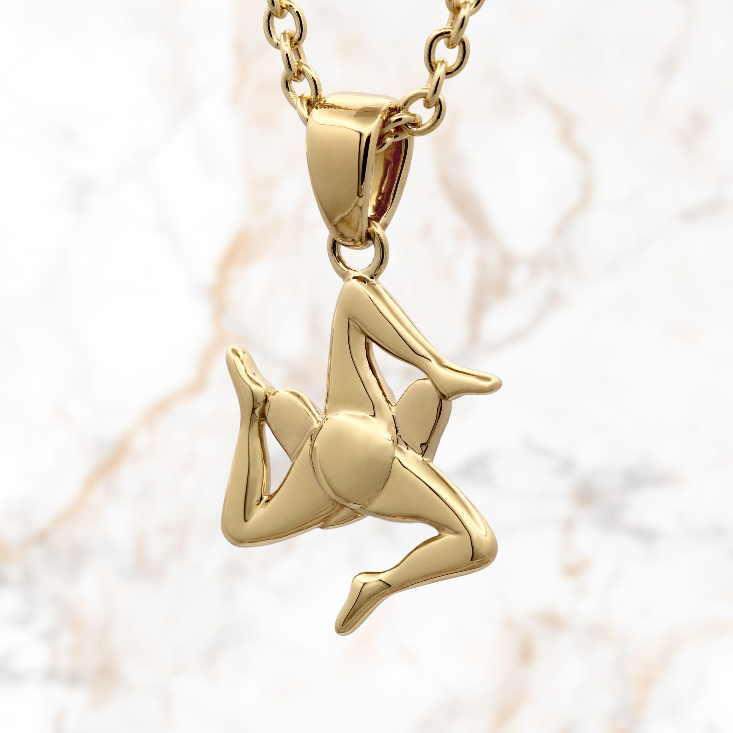 Gold Plated Silver Symbol Of Sicily Pendant » Jewelrythis