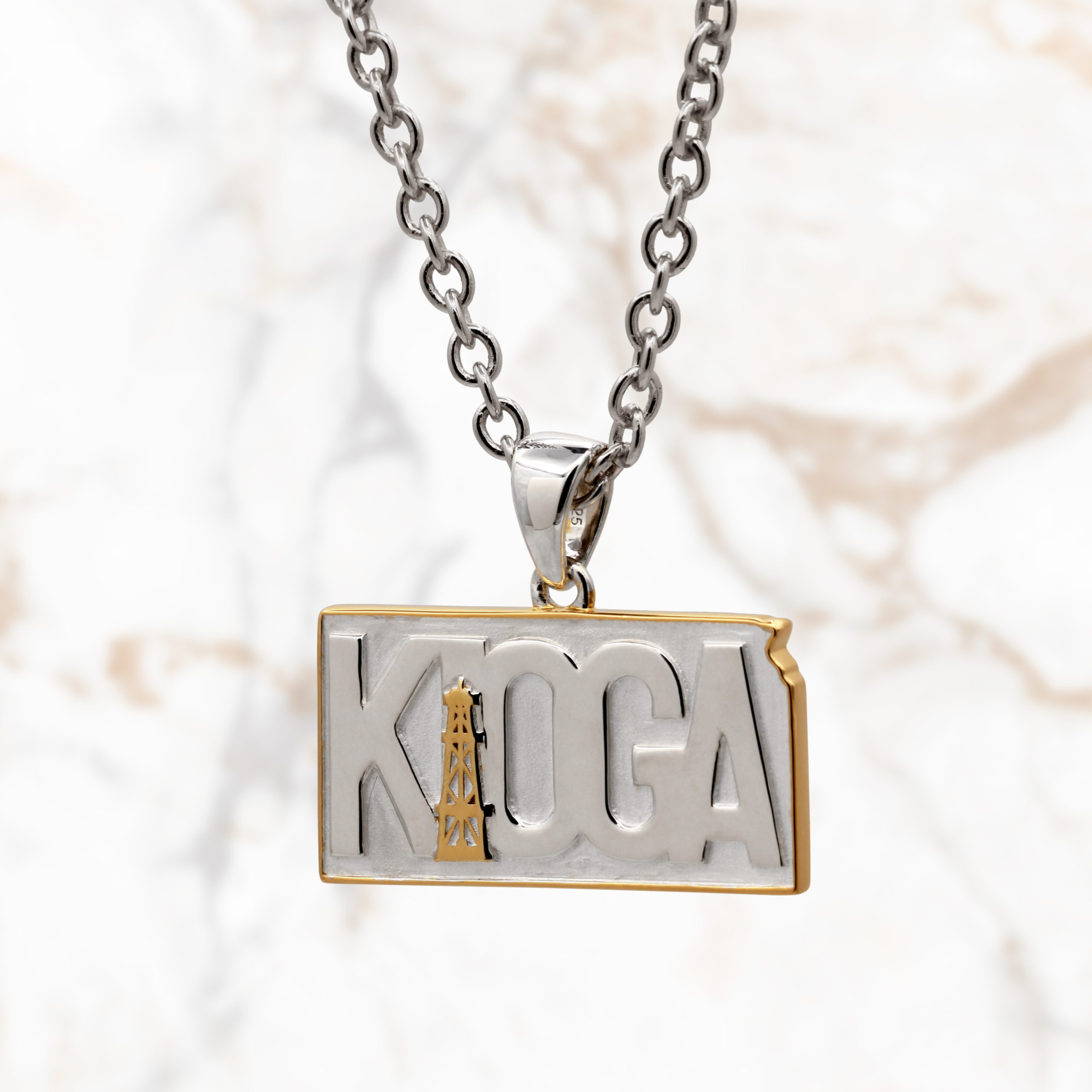 Kansas Logo Pendant » JewelryThis - Custom Jewelry
