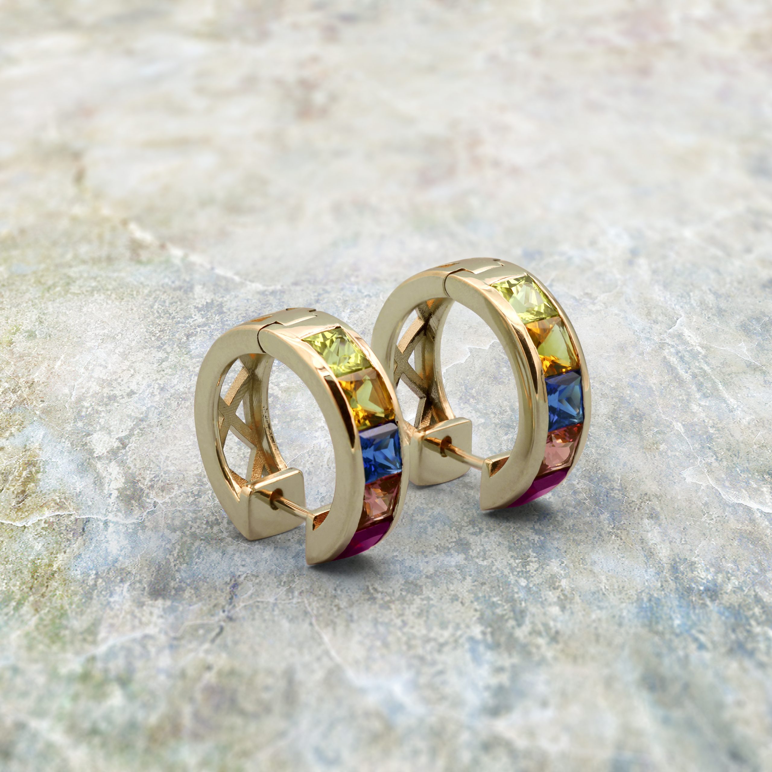 Multi-Colored Hoop Earrings » JewelryThis - Custom Jewelry