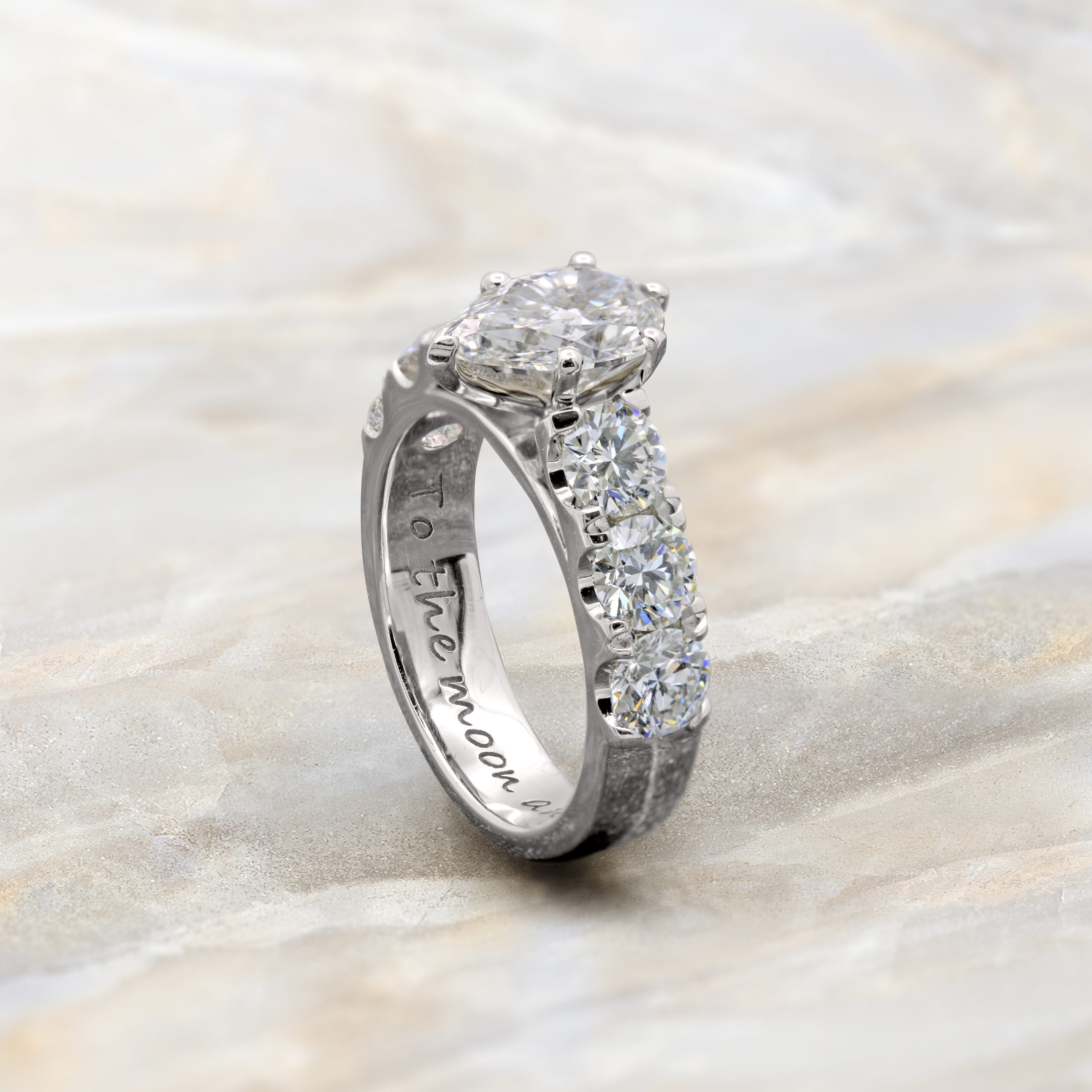 White Gold And Diamond Engagement Ring » JewelryThis - Custom Jewelry