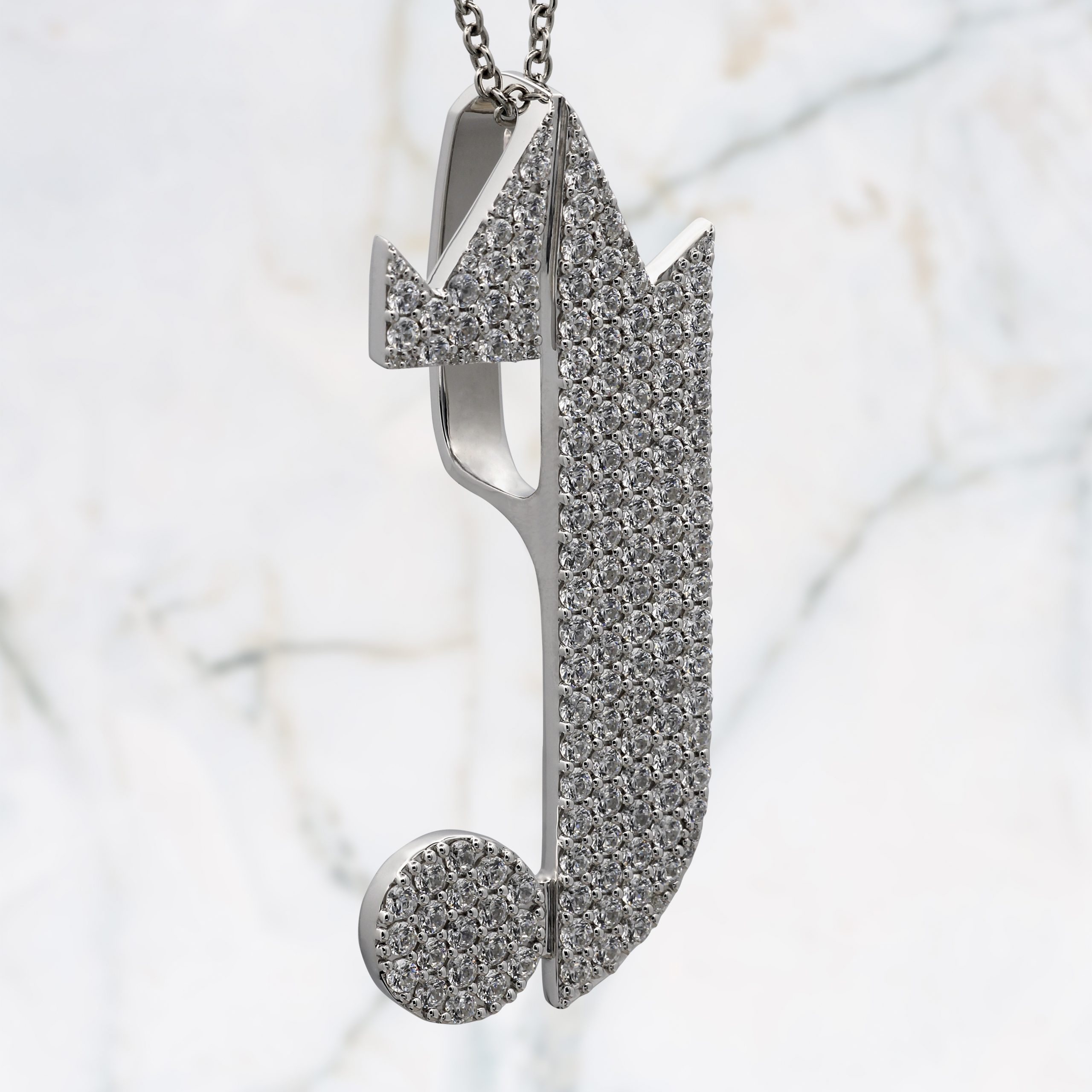 Dimond Set Letter J Pendant » JewelryThis - Custom Jewelry