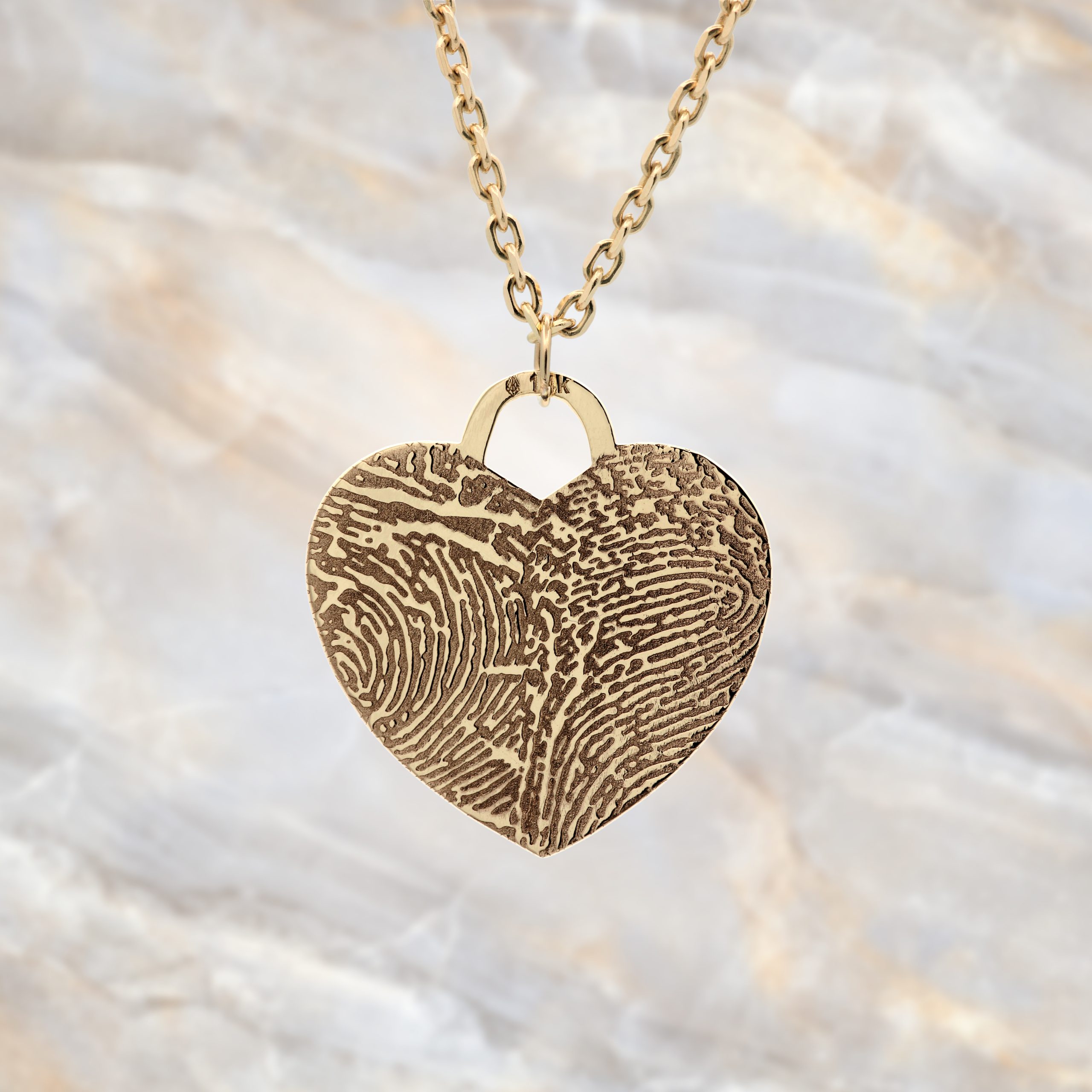 Double Fingerprint Heart » JewelryThis - Custom Jewelry