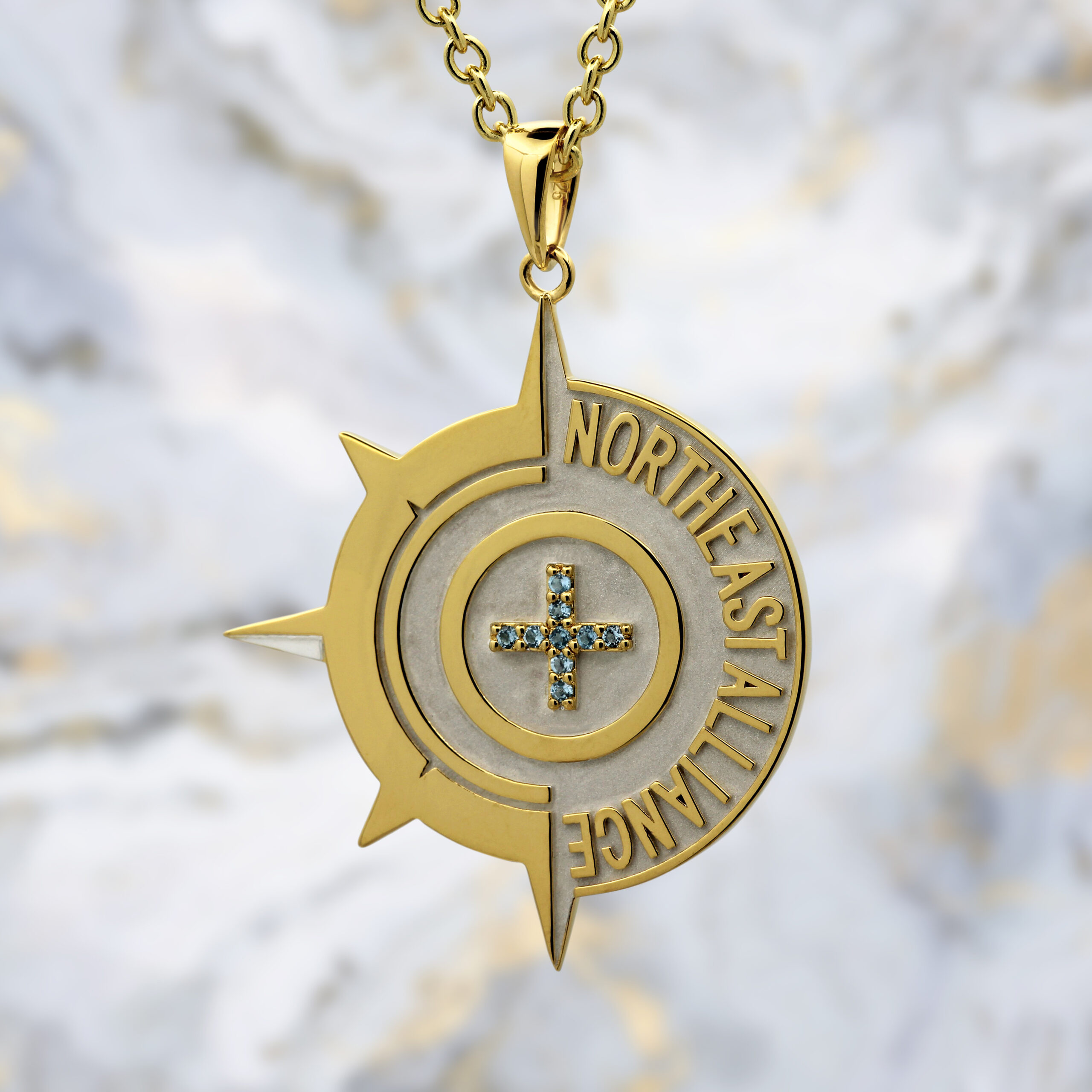 Two Tone Logo Pendant » JewelryThis - Custom Jewelry