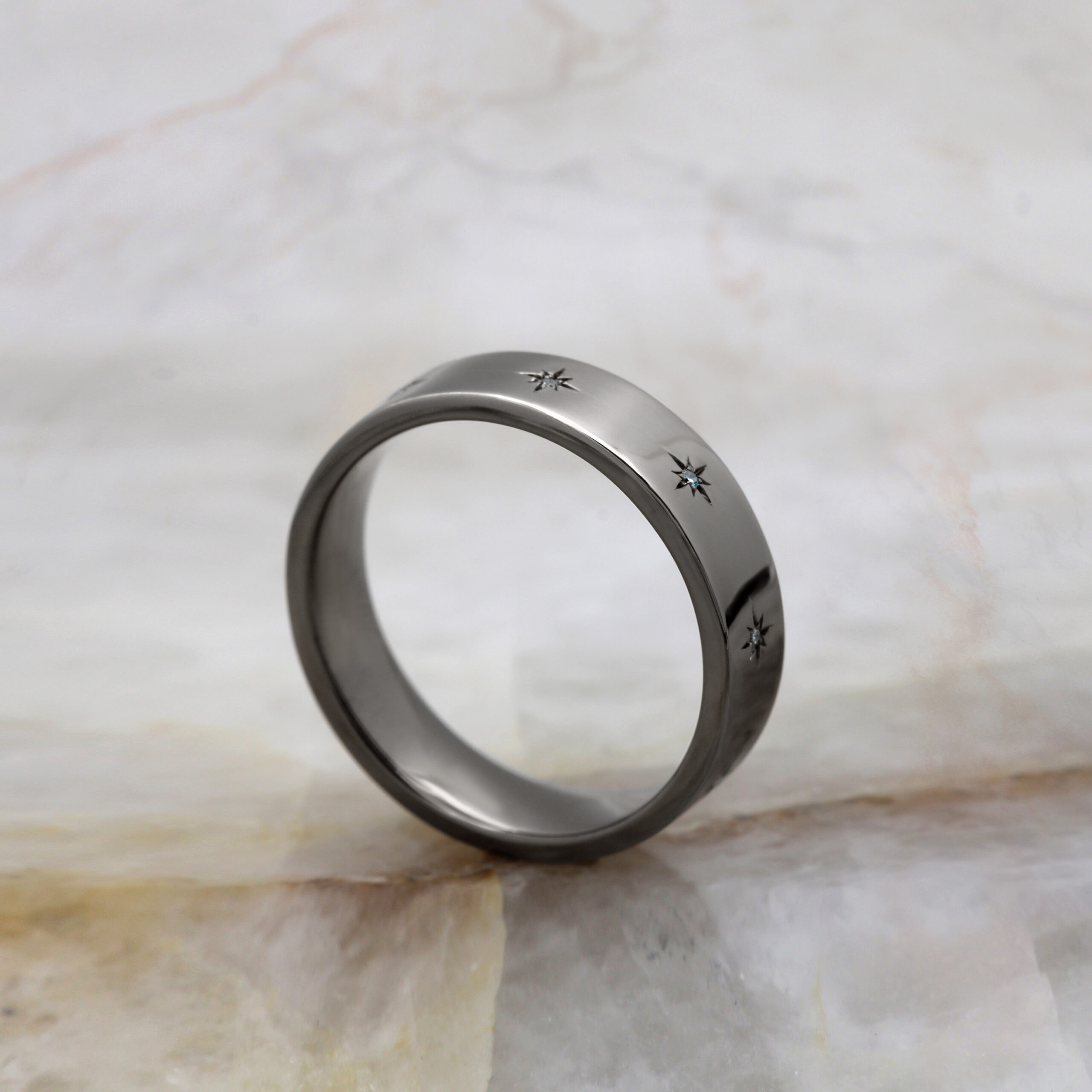 Black Rhodium Starlight Band » JewelryThis - Custom Jewelry