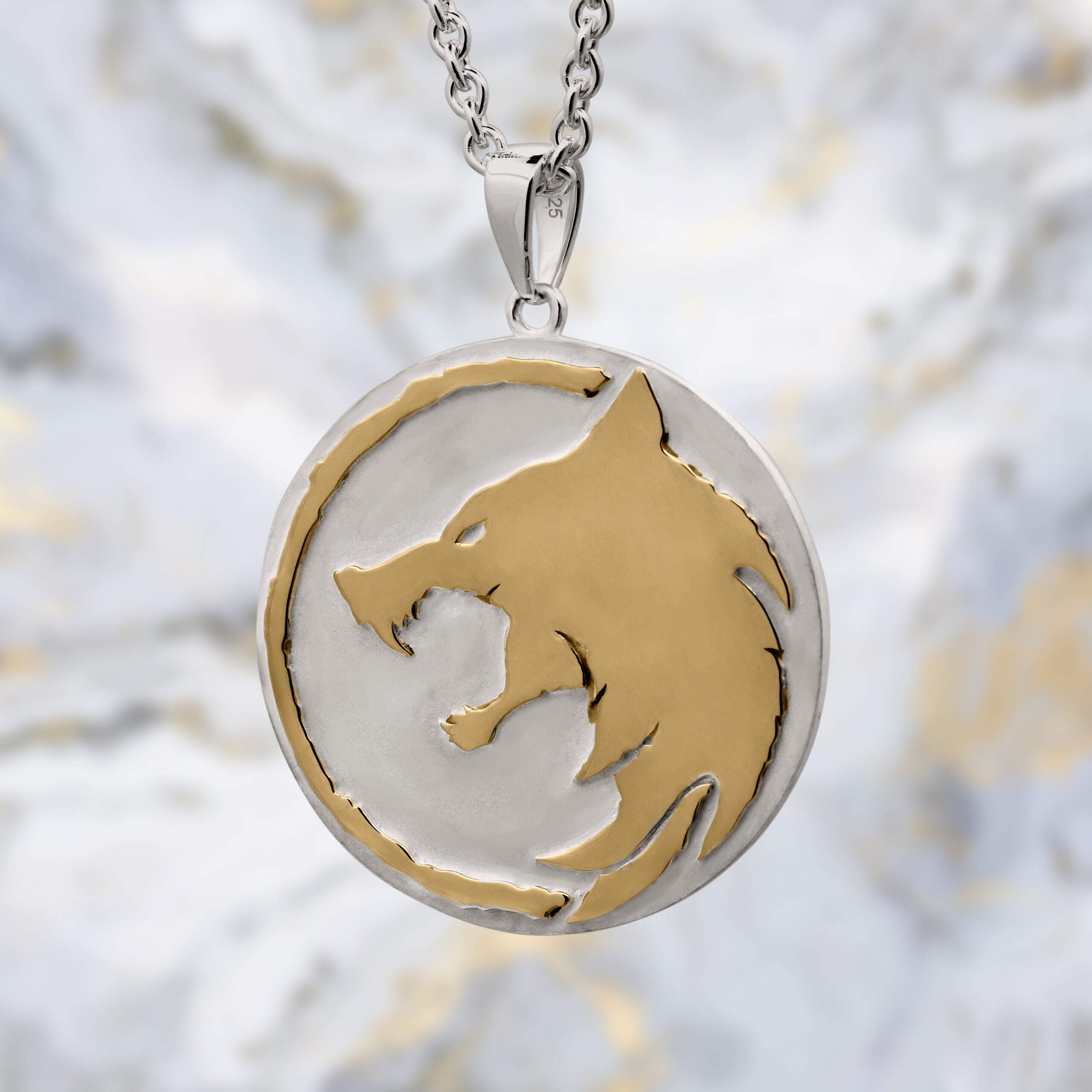 Two Tone Wolf Pendant » JewelryThis - Custom Jewelry