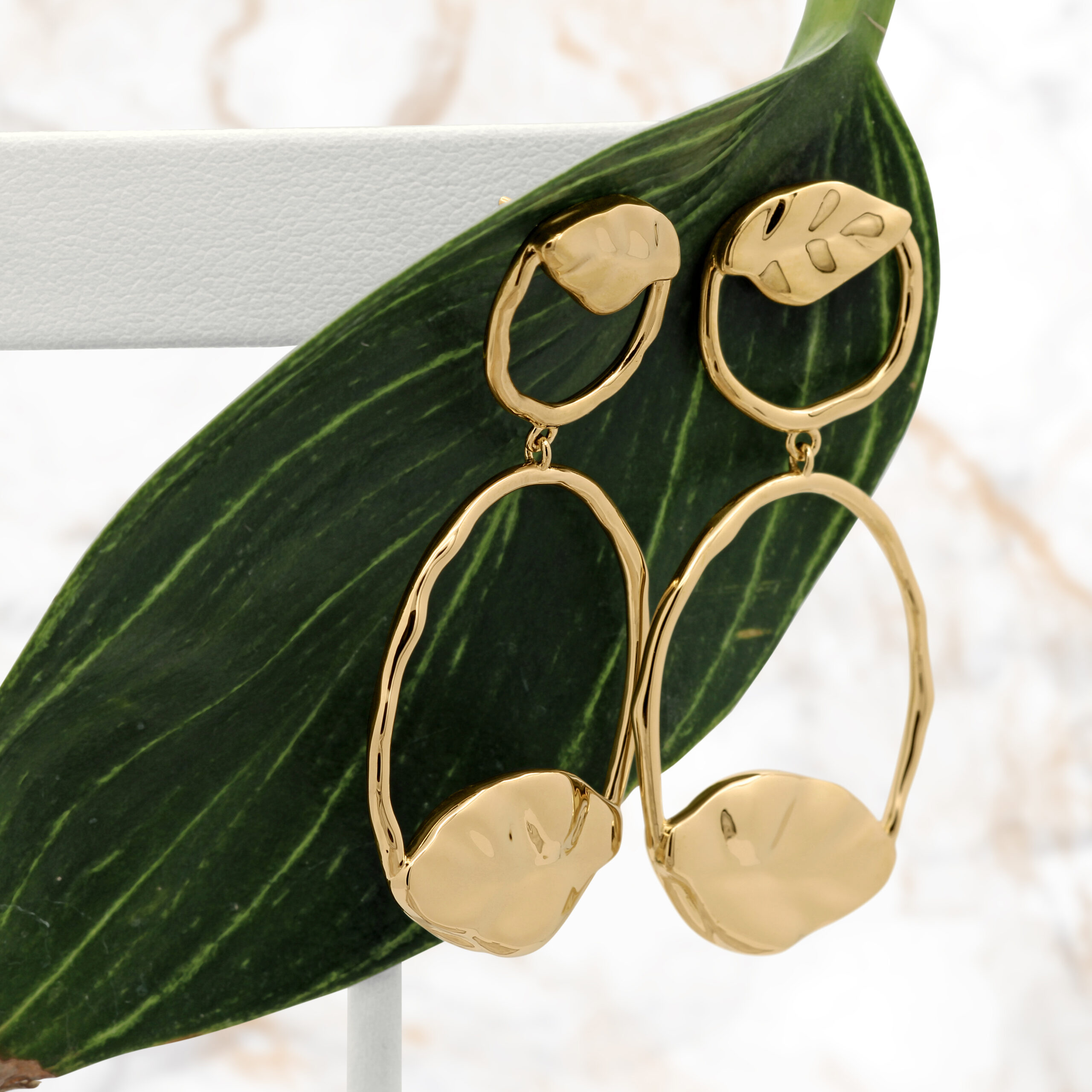 Gold Plated Dangle Earrings » JewelryThis - Custom Jewelry