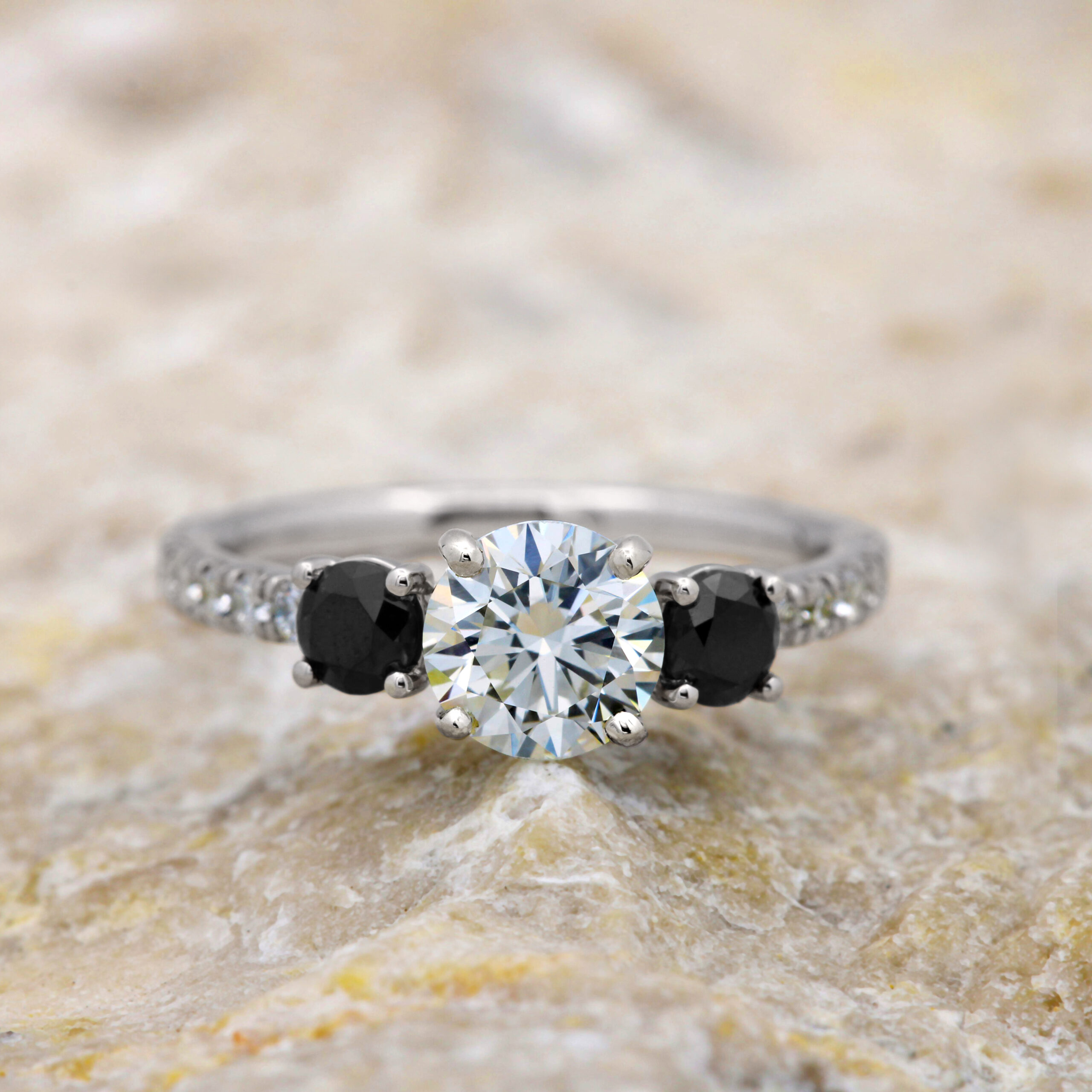 Three Stone Engagement Ring » JewelryThis - Custom Jewelry