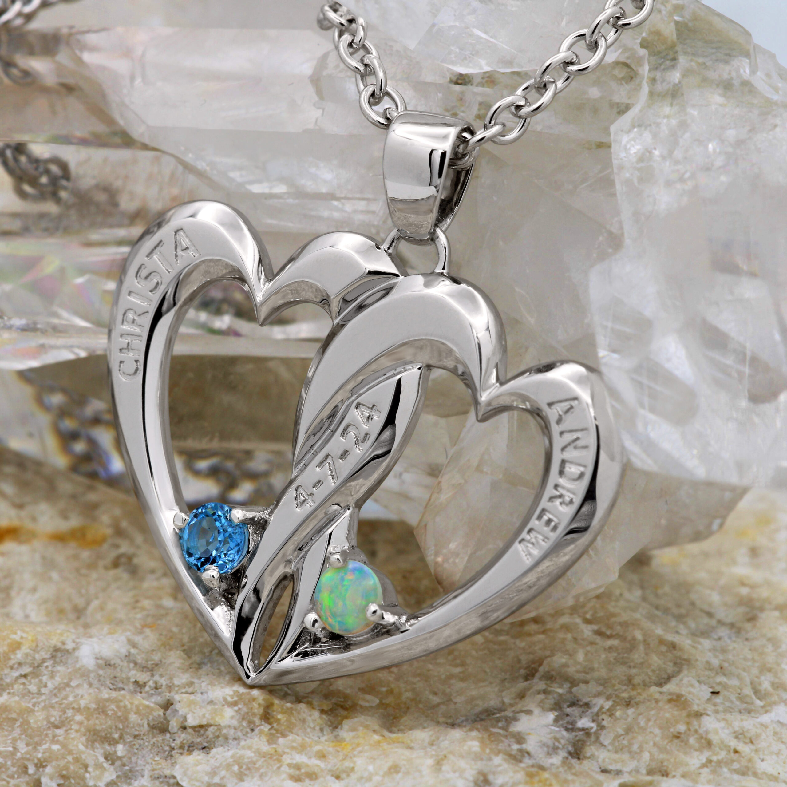 Double Heart Wedding Pendant » JewelryThis - Custom Jewelry
