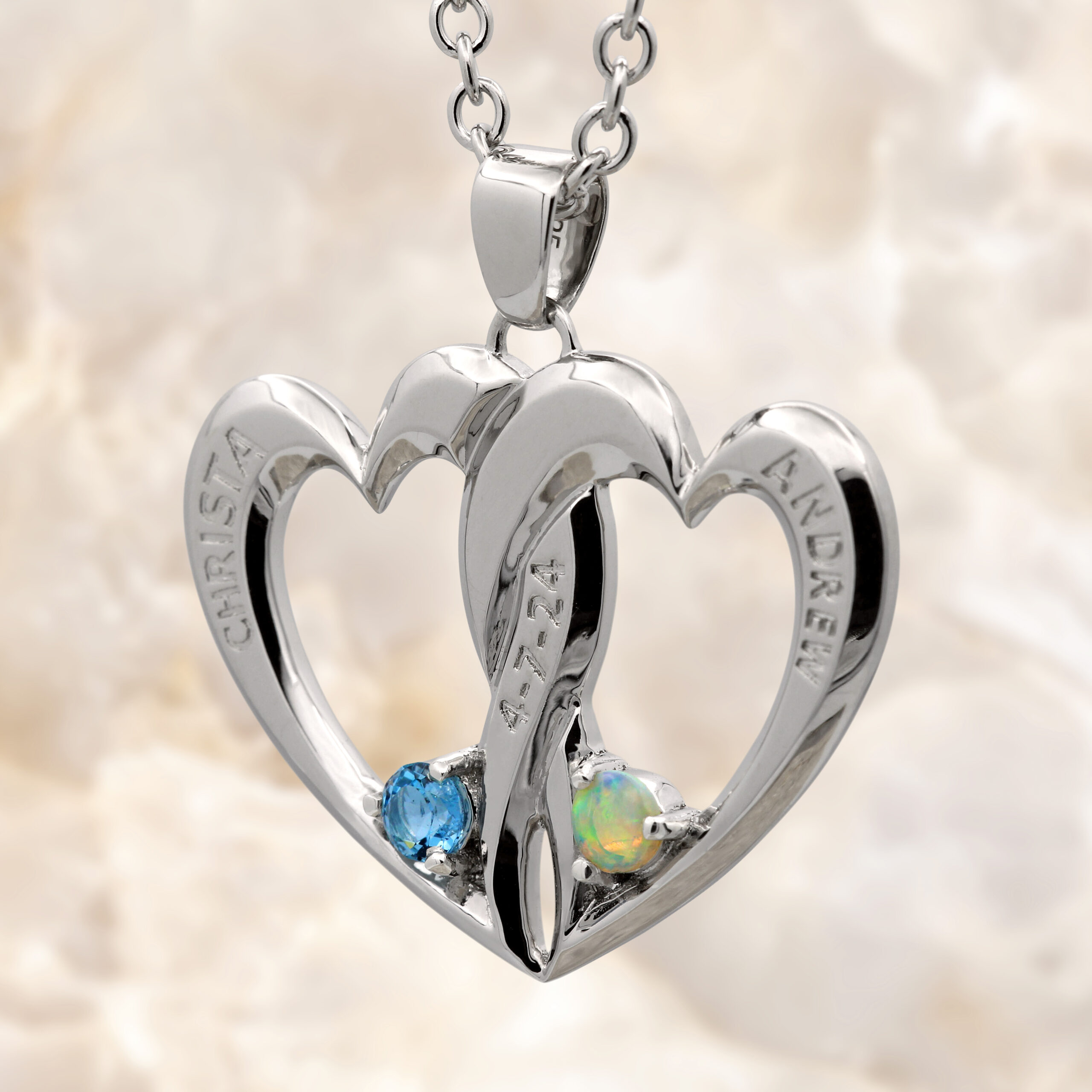 Double Heart Wedding Pendant » JewelryThis - Custom Jewelry