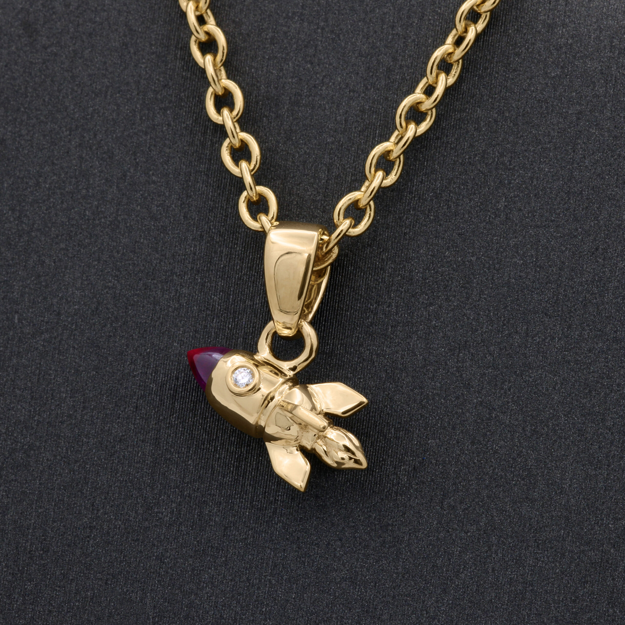 Ruby And Diamond Rocket » JewelryThis - Custom Jewelry