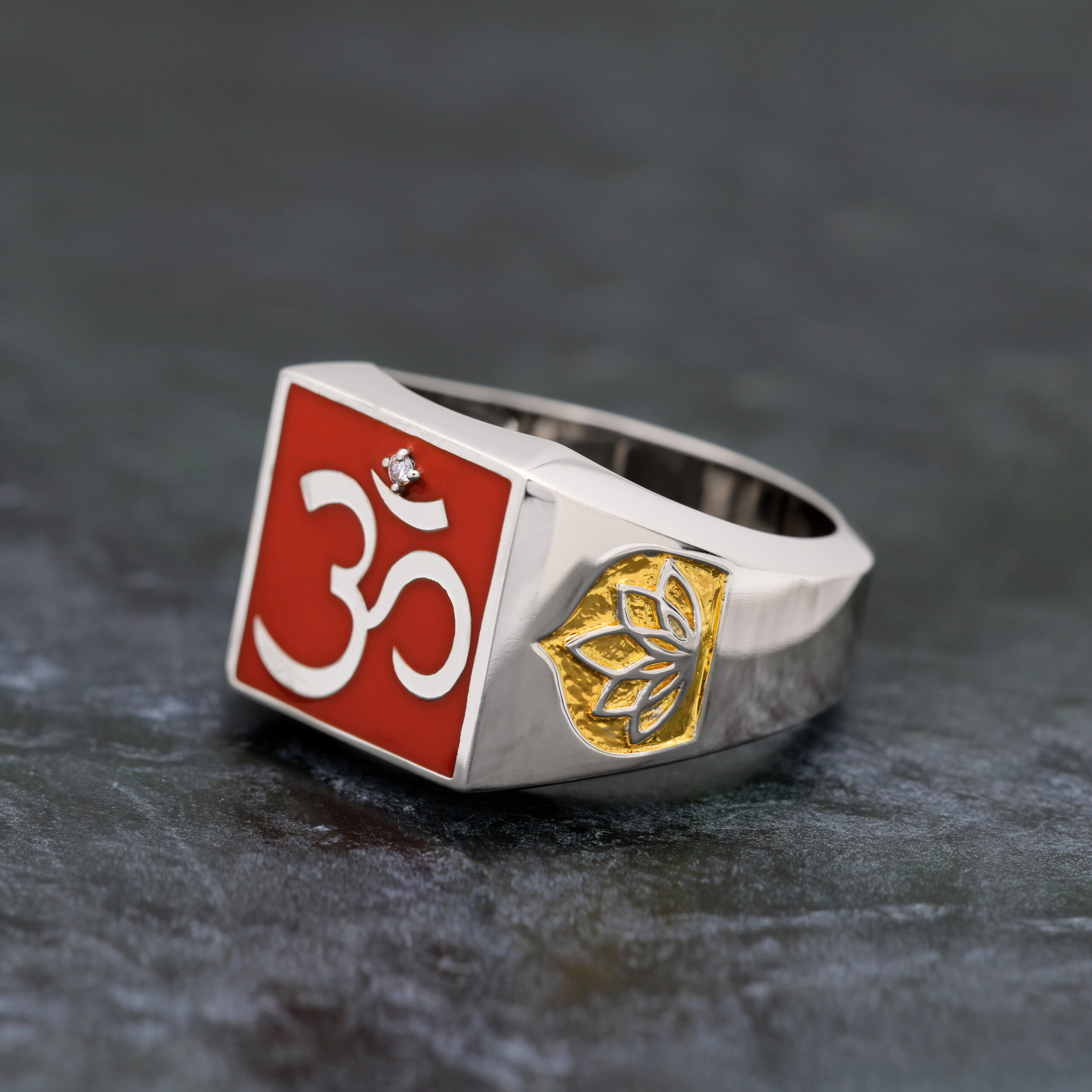 Enameled Om Ring » JewelryThis - Custom Jewelry