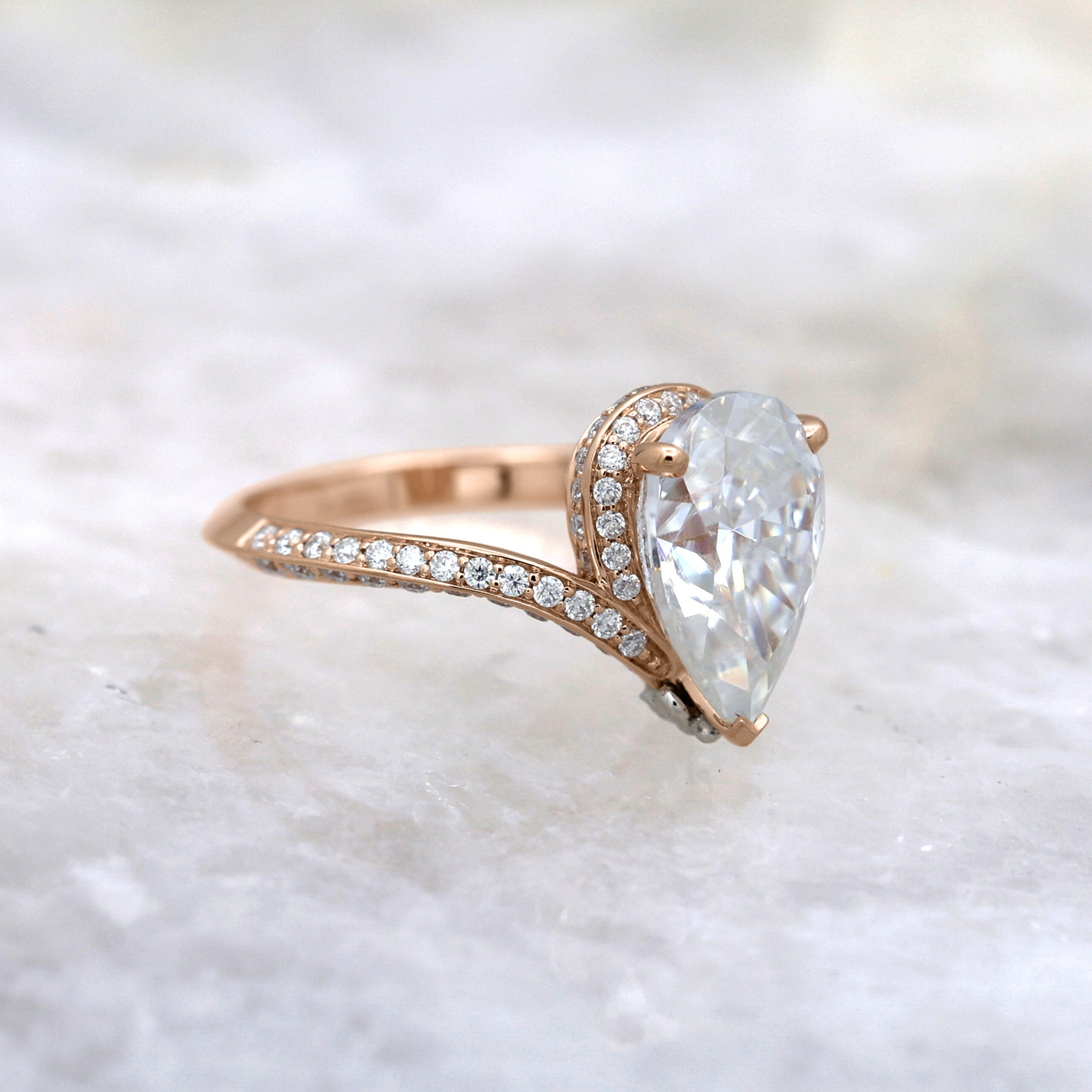 Pear Cut Engagement Ring » JewelryThis - Custom Jewelry