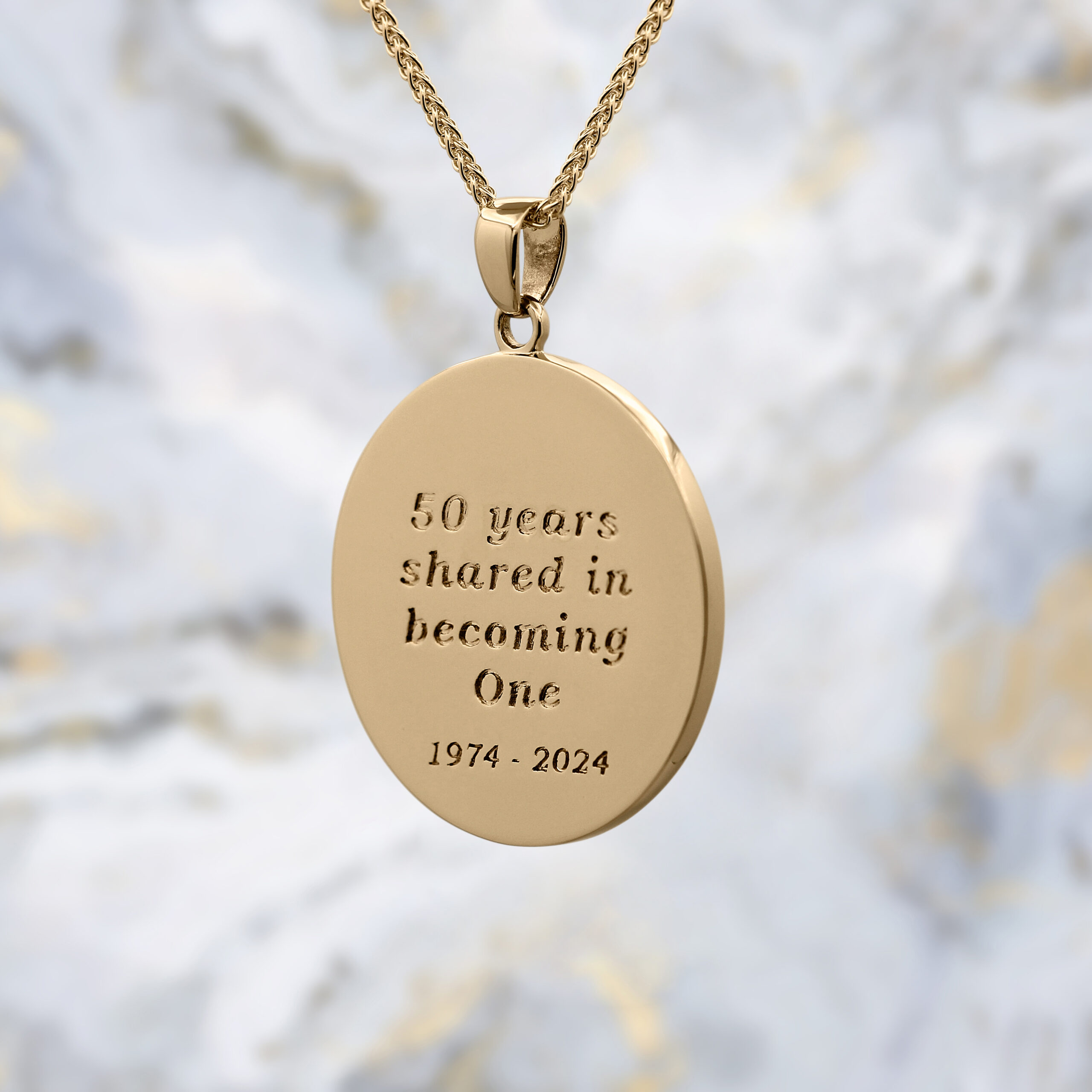 50Th Wedding Anniversary Pendant » JewelryThis - Custom Jewelry